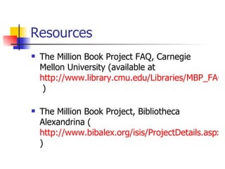Million Book Project | PPT