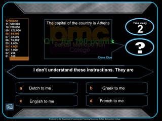 Millionaire game-idioms | PPT