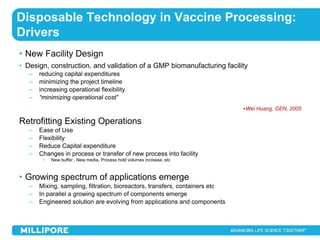 Use of single-use technology in Aseptic processing of vaccines: Application strategy and ...