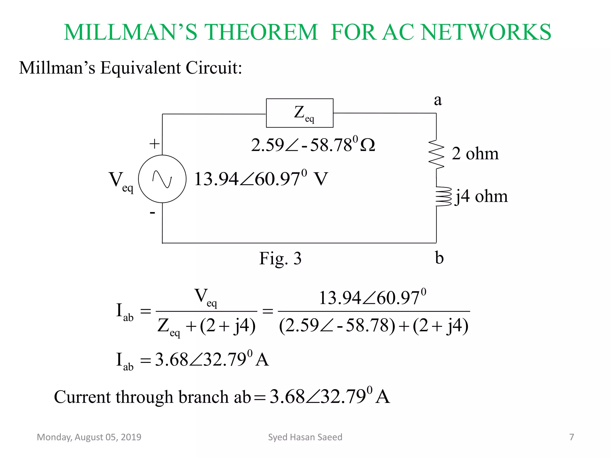 Millman's theorem | PDF