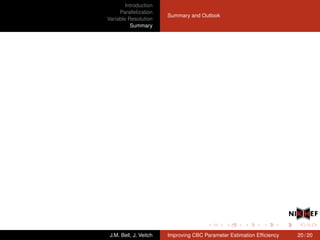 Improving Parameter Estimation Efficiency for Advanced Detector Data Analysis of Compact Binary ...