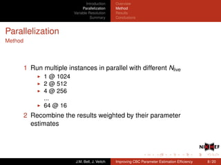 Improving Parameter Estimation Efficiency for Advanced Detector Data Analysis of Compact Binary ...
