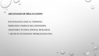 Mill's Canons Induction class nine physics | PPTX