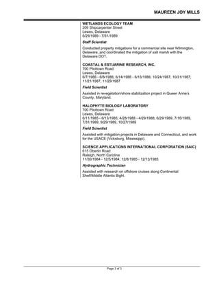 Mills Maureen Joy Resume Rev01 04 Uav | PDF