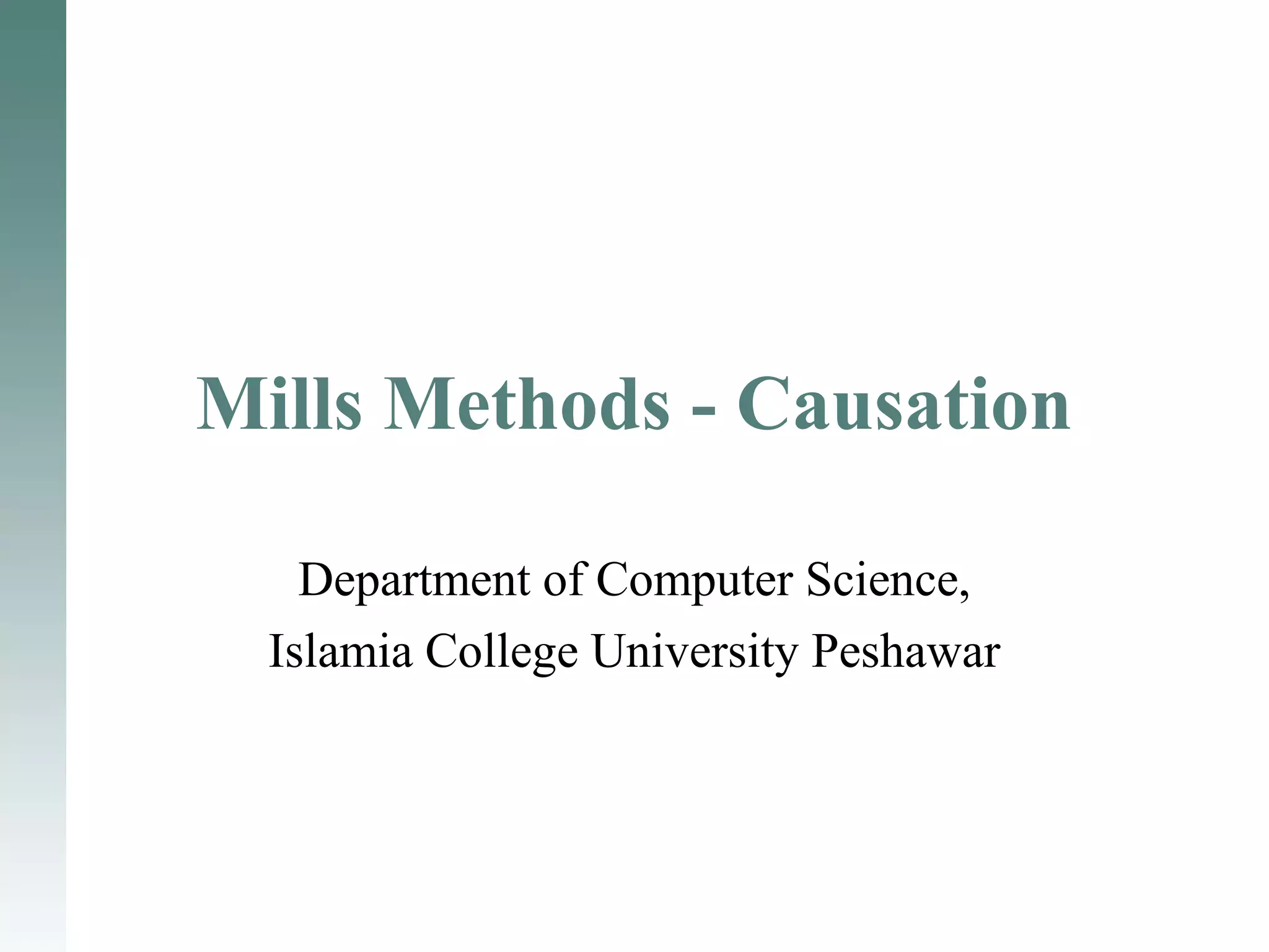 Mills methods Philosophy | PPT