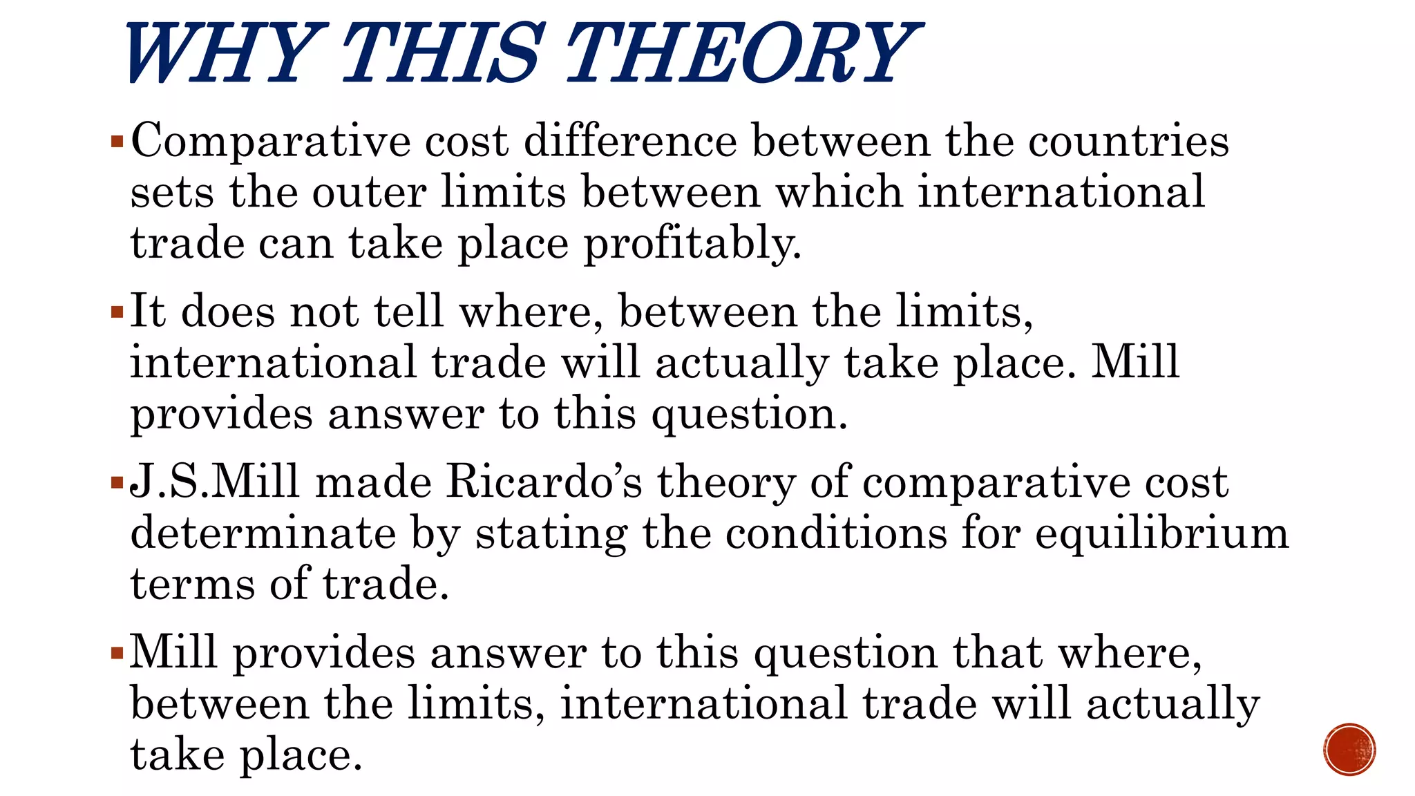 Mills theory of reciprocal demand | PPTX