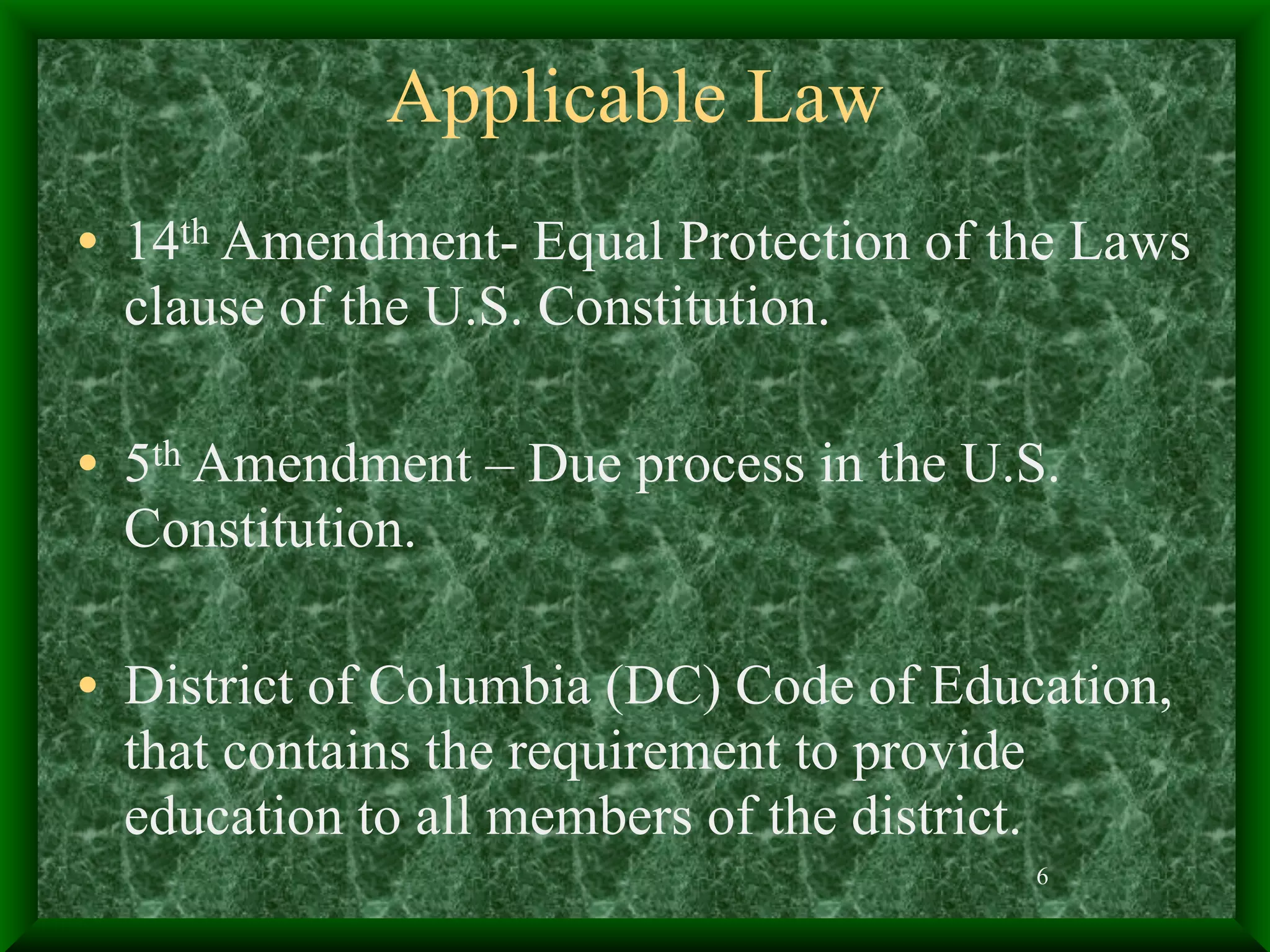 Mills v. dc board of education 1972 | KEY