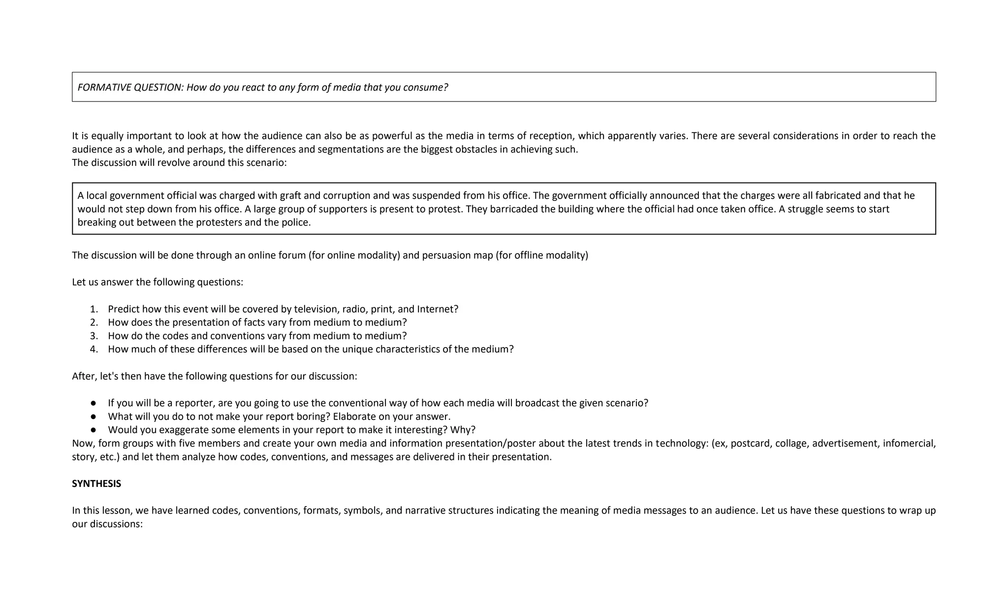 media and information literacy: Media and information languages | PDF