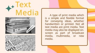 Introduction to Media and Information Literacy (Types of Media) | PPT