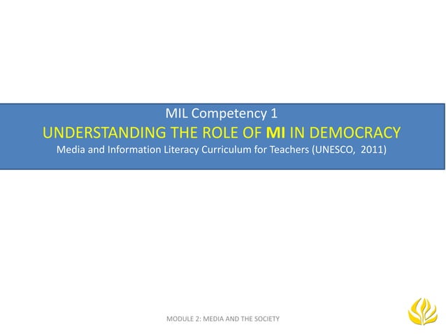 MIL module 2 | PDF | Education industry | Industries