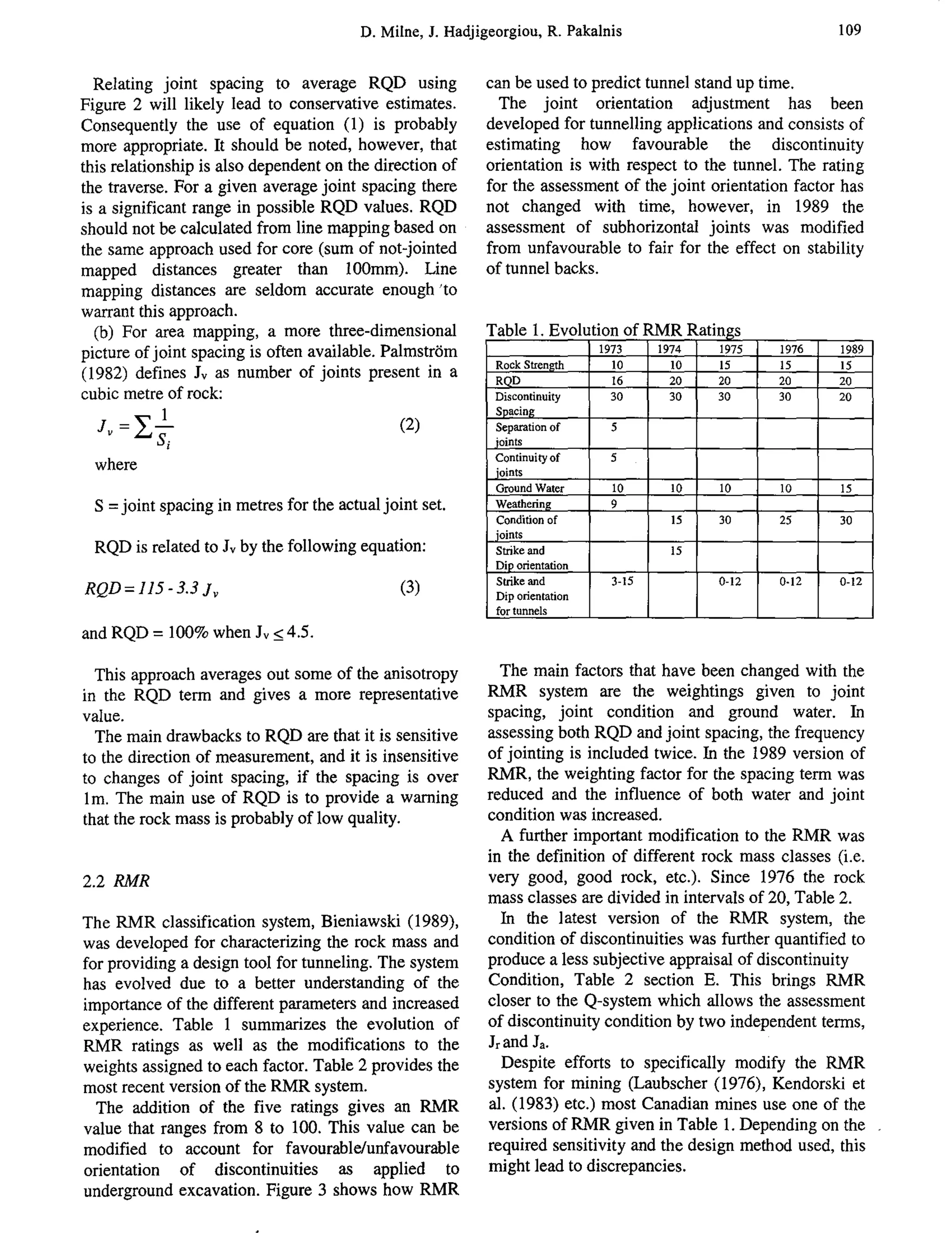 Milne et al-rock mass characterization | PDF
