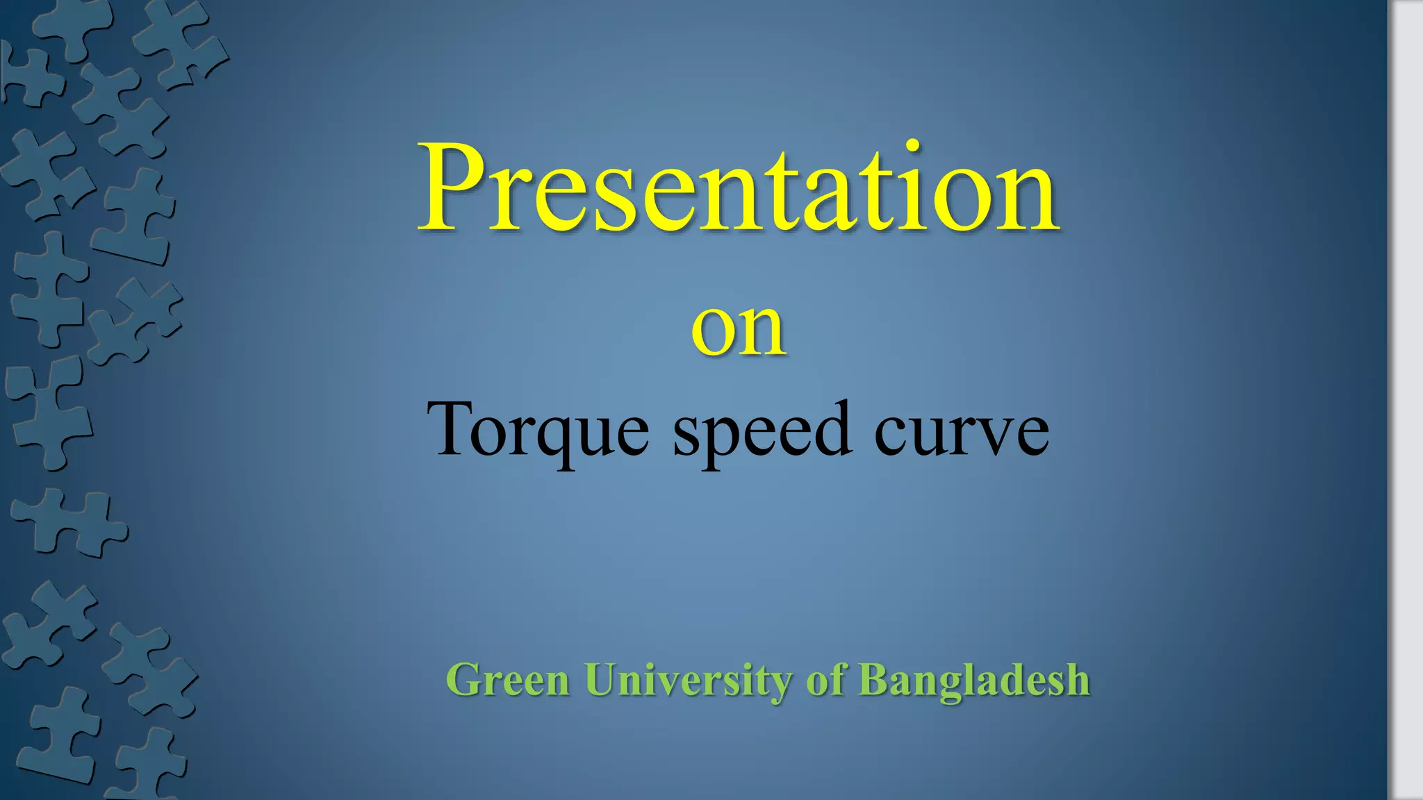 Torque speed curve | PPTX