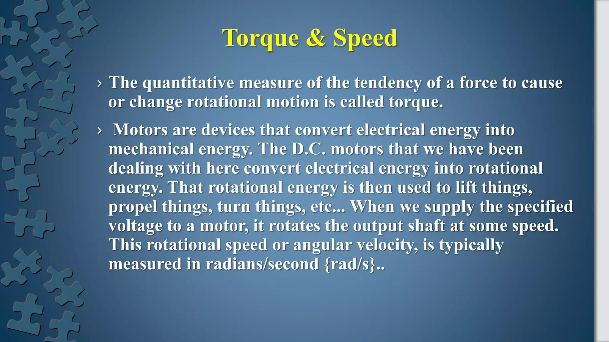 Torque speed curve | PPTX