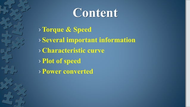Torque speed curve | PPTX