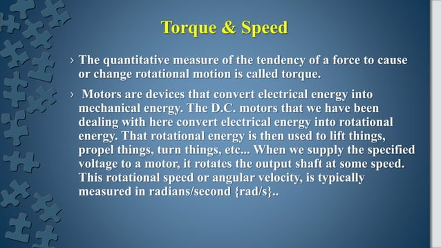 Torque speed curve | PPTX