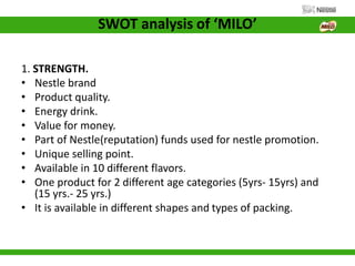 product launch and revival- milo | PPT