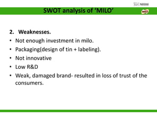 product launch and revival- milo | PPT