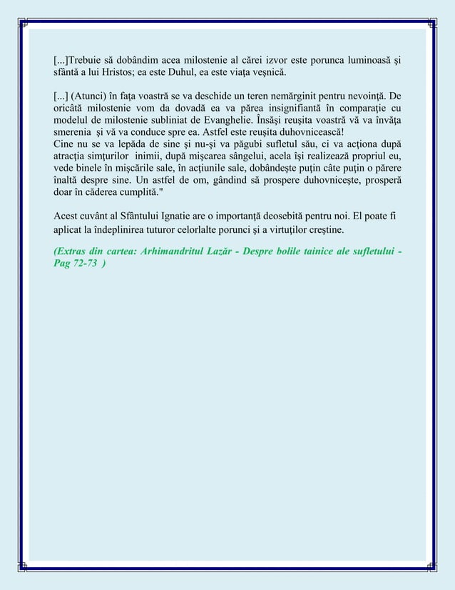 Sfântul ierarh Ignatie Briancianinov despre milostenia poruncită de ...