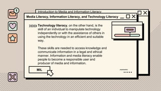 Introduction to Media and Information Literacy | PPTX