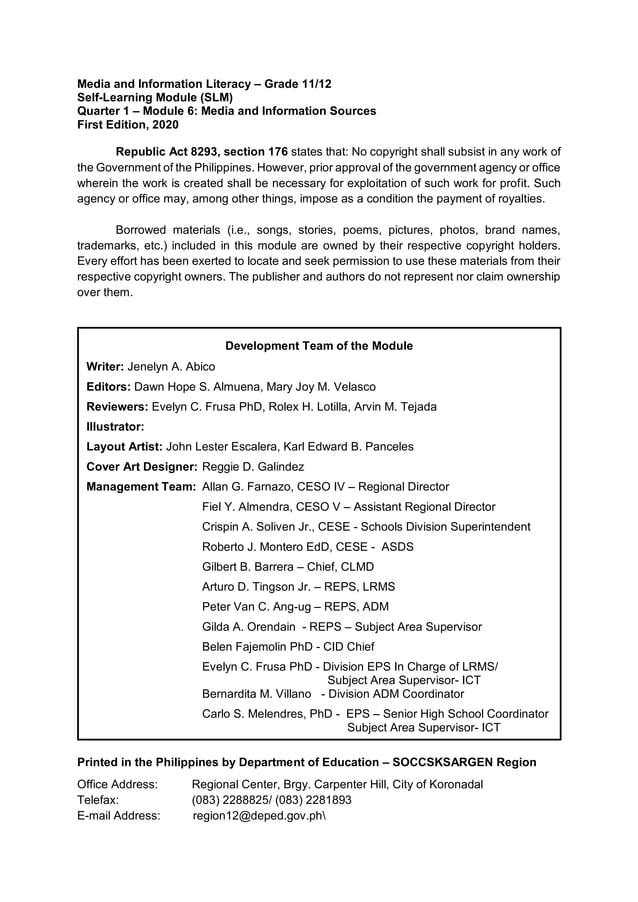 MIL_Q1_M6.pdf | Education industry | Industries