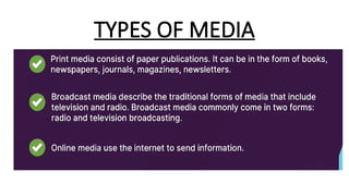 TYPES of MEDIA_Media and Infomation Literacy Subject | PPTX