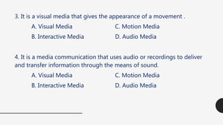 Media and Information Literacy Quiz Part 1 | PPTX