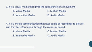 Media and Information Literacy Quiz Part2 | PPTX