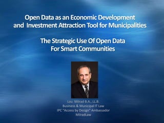 Harnessing Open Data as a Tool for Municipal Investment Attraction | PPT