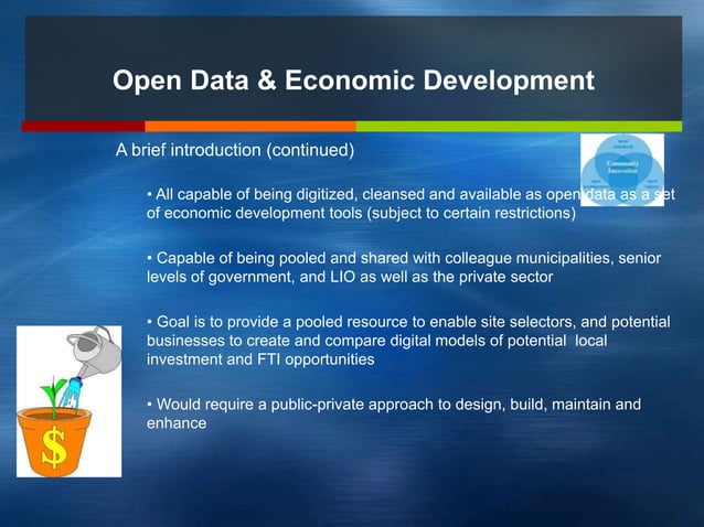 Harnessing Open Data as a Tool for Municipal Investment Attraction | PPT