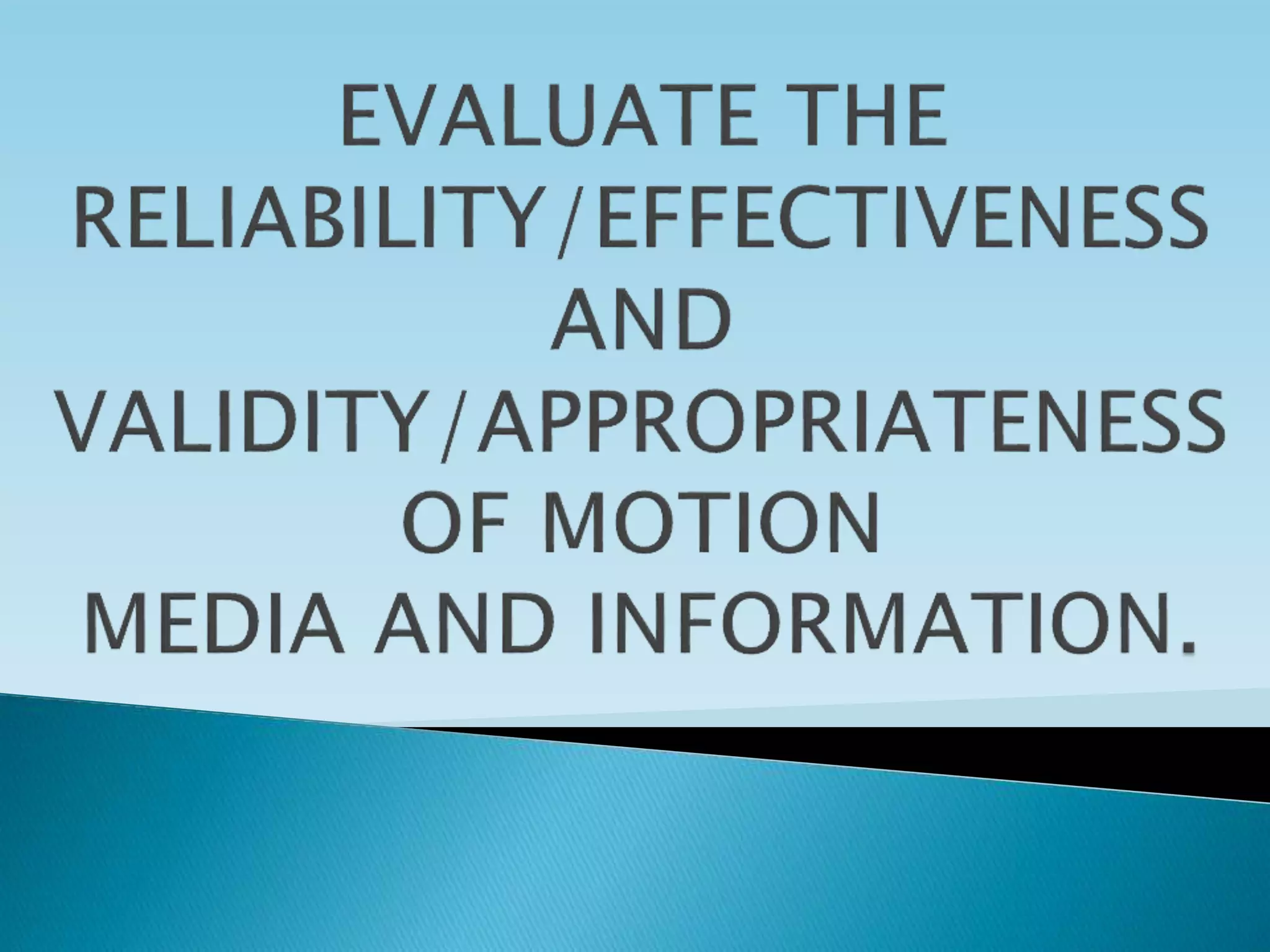 Motion Media Information | PPTX