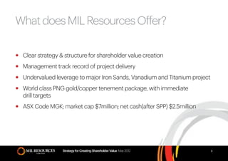 Mil Resources- Resources & Energy Symposium 2012 | PPT