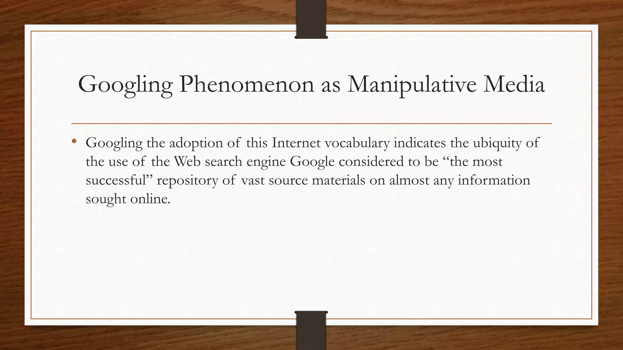 Module 16 Manipulative Information and Media | PPTX