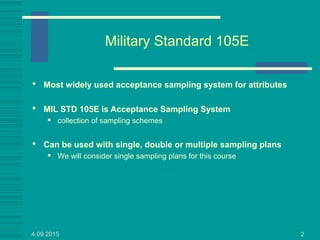 Military standard 105E and 414 | PPT