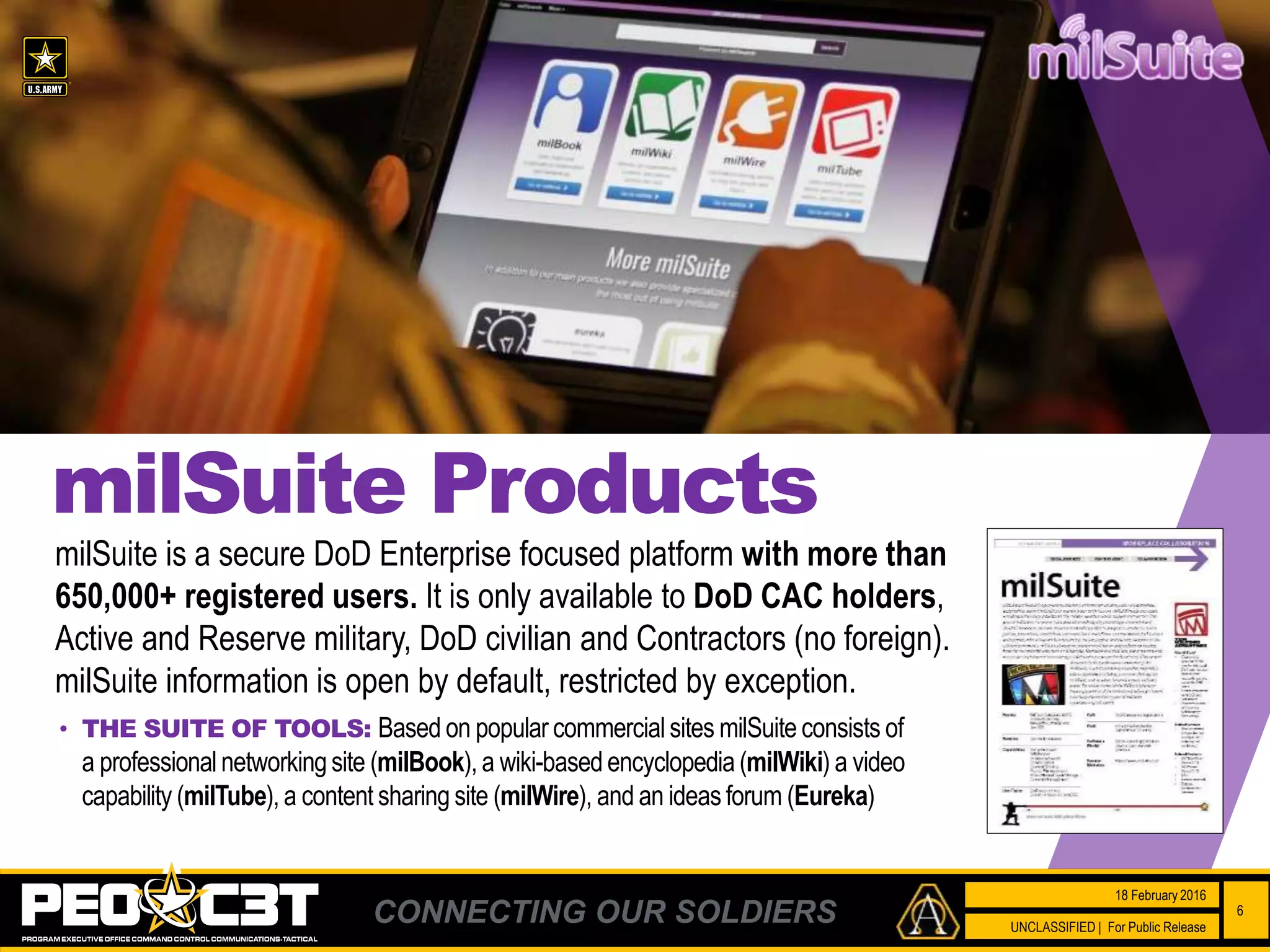 milSuite Overview - 2016 | PPTX