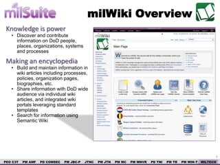milSuite and Open Source | PPTX