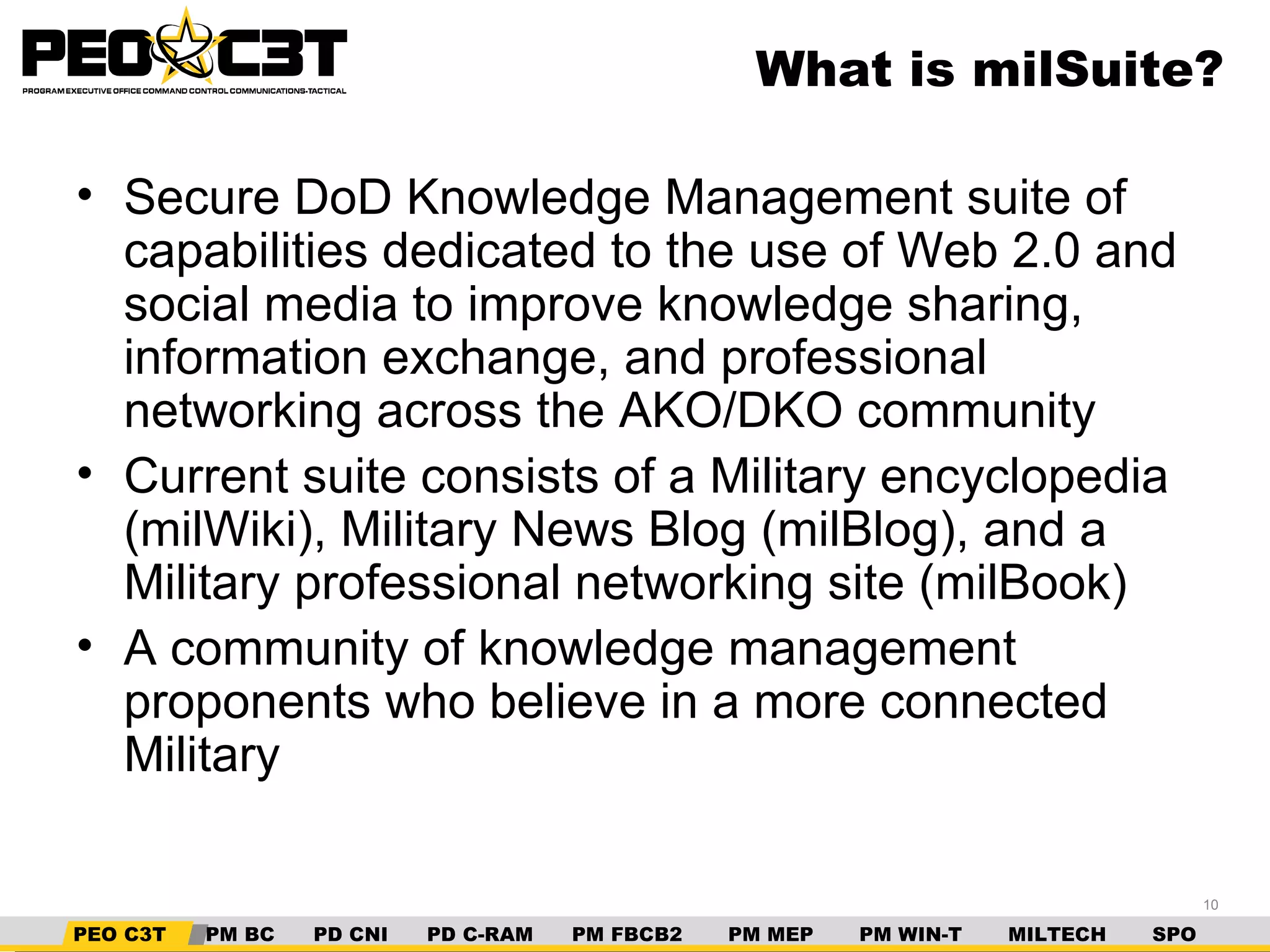 milSuite | PPT