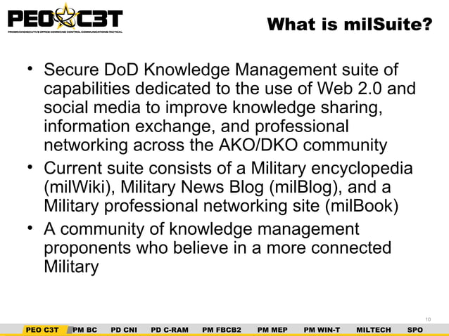 milSuite | PPT