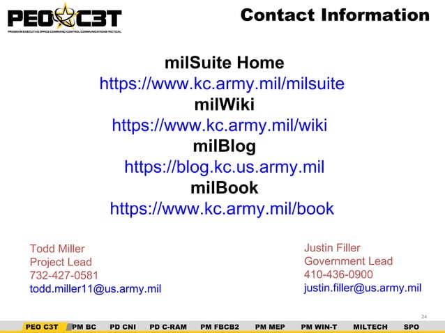 milSuite | PPT