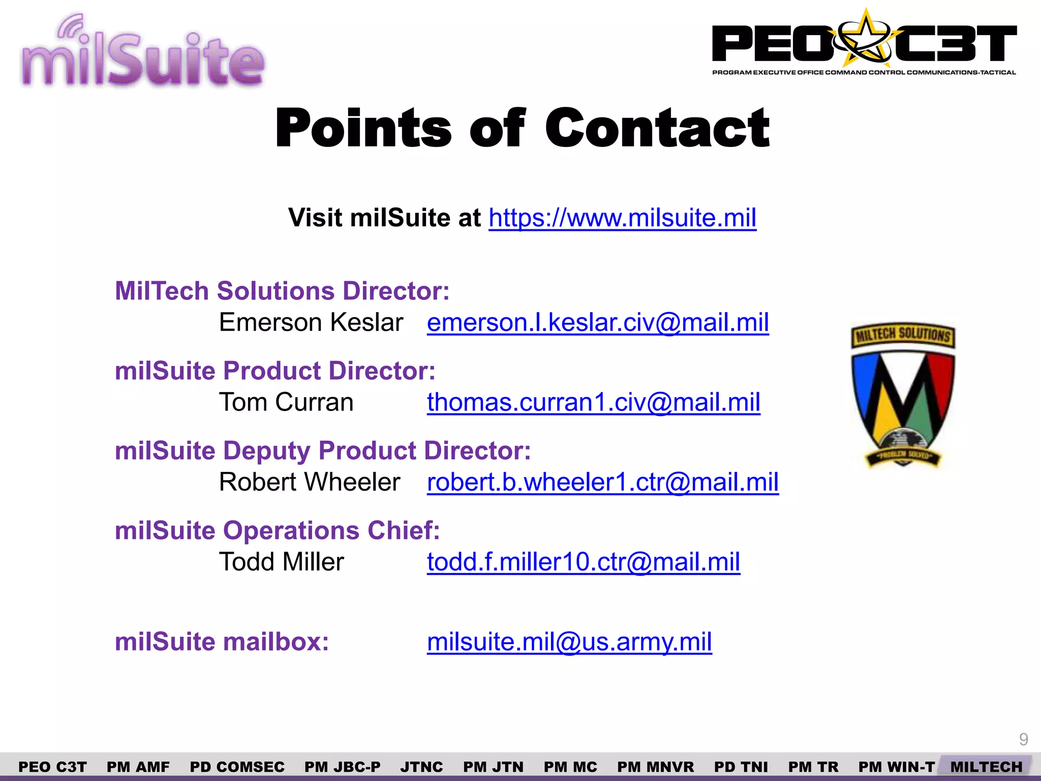 milSuite Overview | PPTX