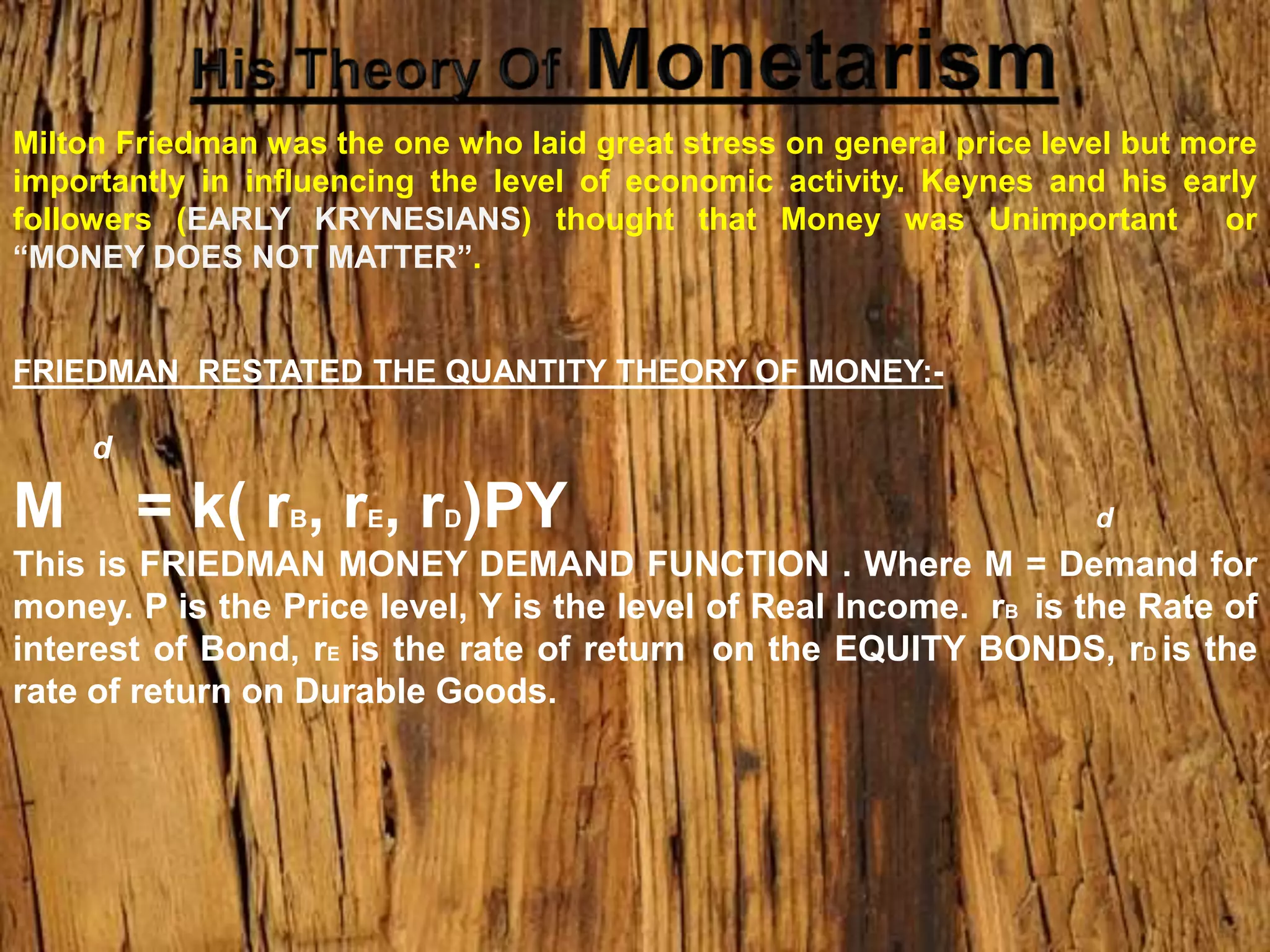 Milton friedman | PPTX