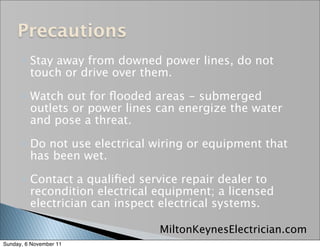 Milton keynes Electrician Staying Safe in a Storm | PPT