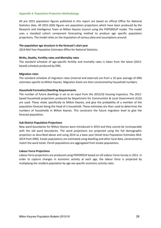 Milton keynes population, household, labour force projections bulletin ...