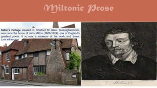 Miltonic prose by is | PPTX