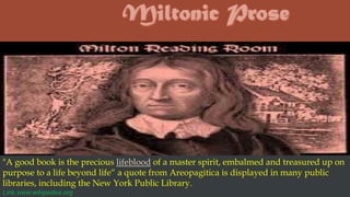 Miltonic prose by is | PPTX