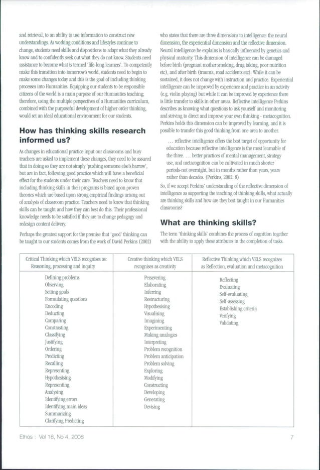 Thinking skills | PDF