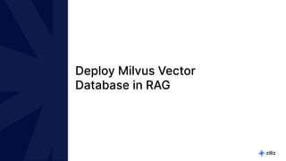 Building RAG with self-deployed Milvus vector database and Snowpark Container Services | PDF