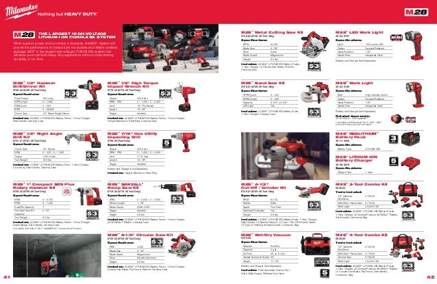 Milwaukee Cordless Tools Catalog