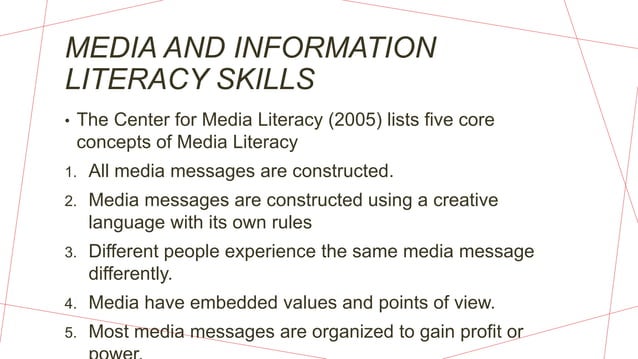 MIL WEEK3.pptx media and information literacy | PPTX