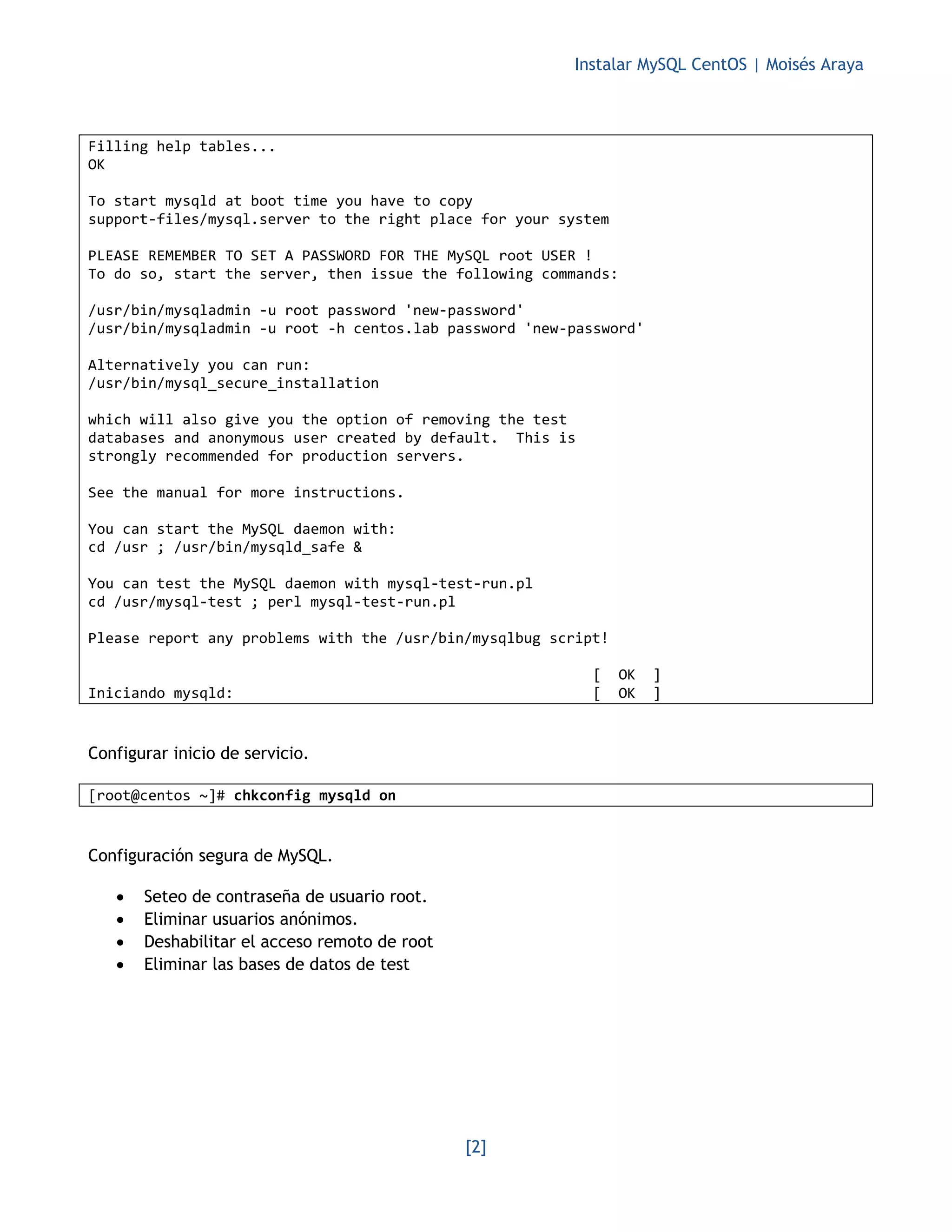 Instalar MySQL CentOS | PDF | Databases | Computer Software and Applications