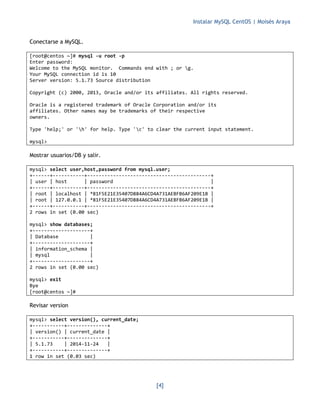 Instalar MySQL CentOS | PDF | Databases | Computer Software and ...